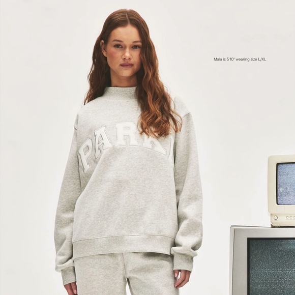 Parke | Tops | Parke Fleece Varsity Mockneck | Poshmark